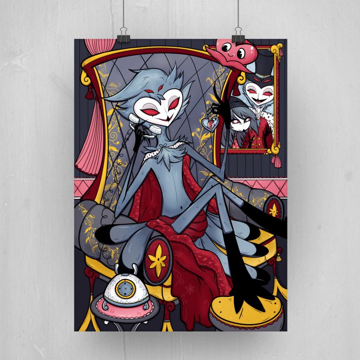 Helluva Boss fanart button - Stolas & Octavia