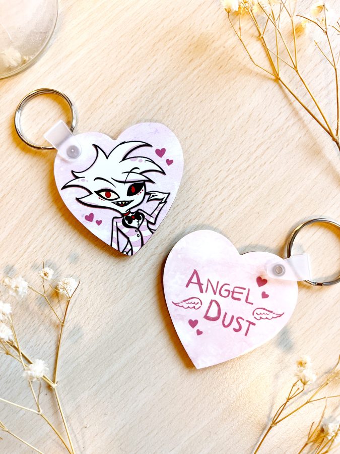 Hazbin Hotel fanart keychain - Angel Dust