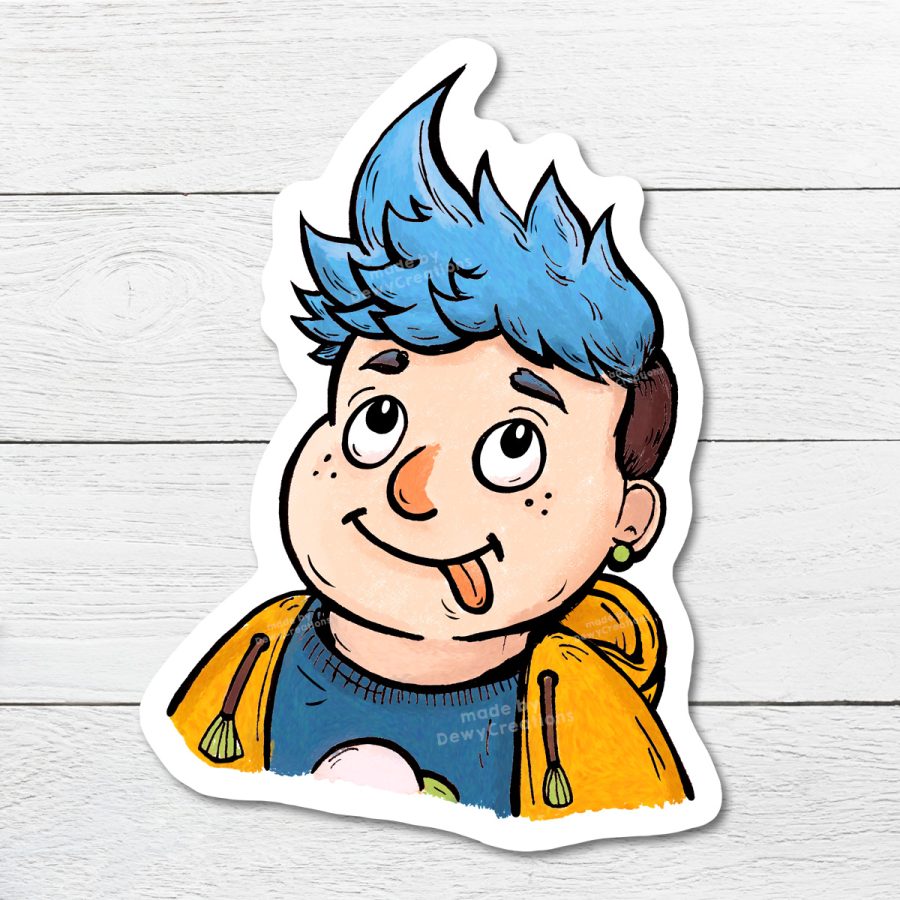 Dead End fanart stickers - Barney, Pugsley, Norma & Courtney