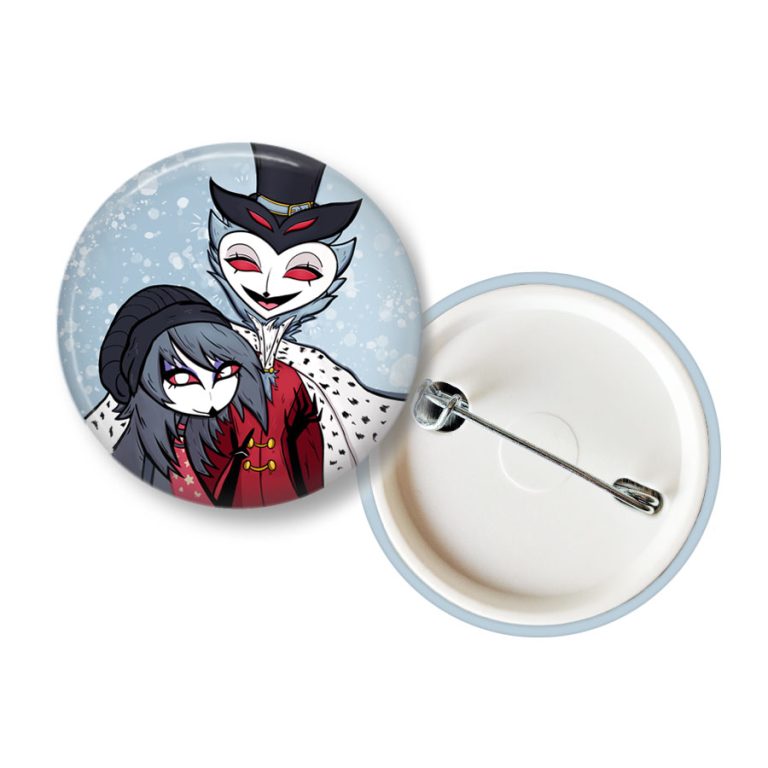 Helluva Boss fanart button - Stolas & Octavia