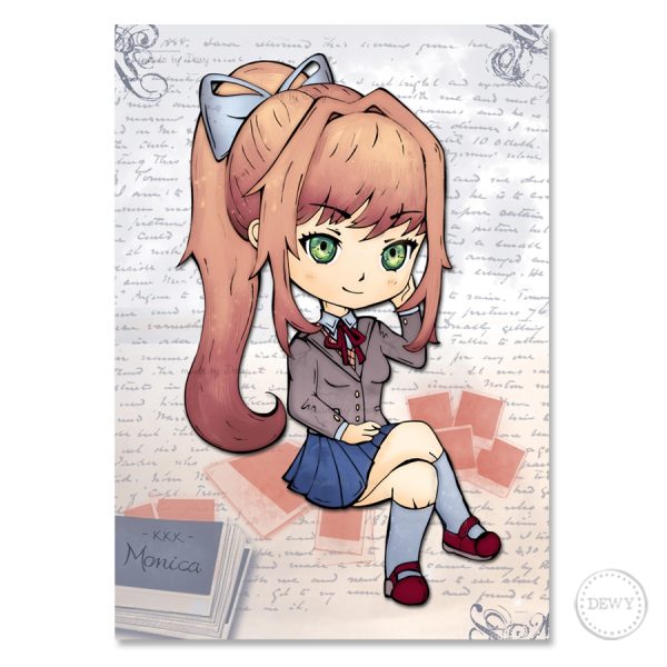 Chibi Monika DDLC print - €9,50