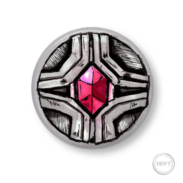 Hollow Knight charm buttons - made by DewyCreations