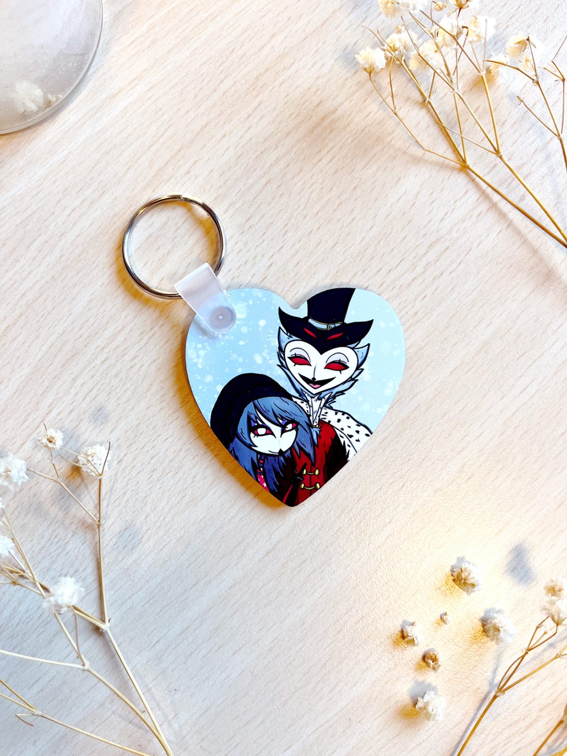 Helluva Boss sleutelhanger met Stolas en Octavia