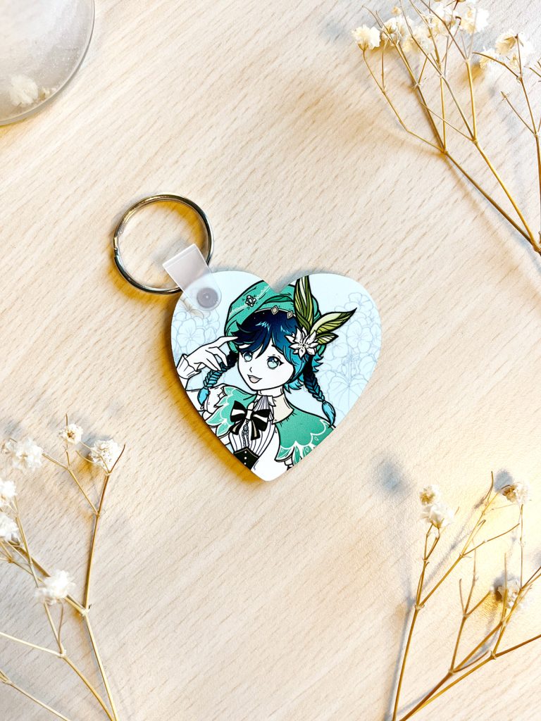 Genshin Impact fanart keychain - Venti