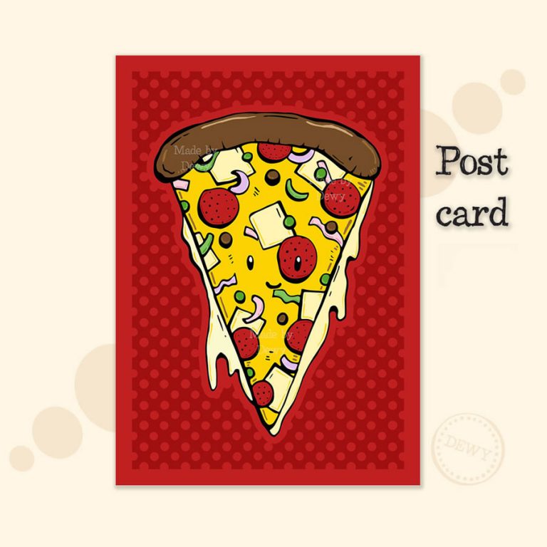 Pizza Postkaart - Postcard with pizza