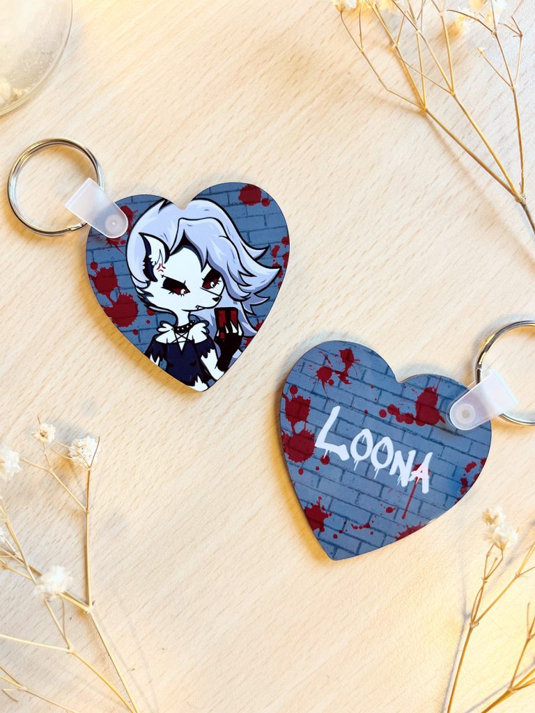 Wooden keychain - Helluva Boss - Loona