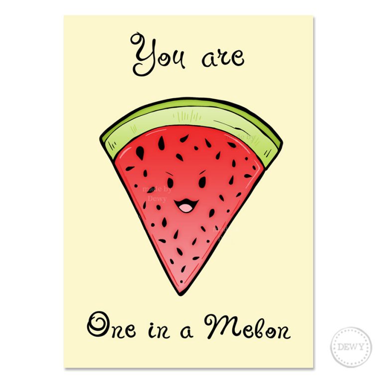 You are one in a melon funny fruit postcard - €1,75