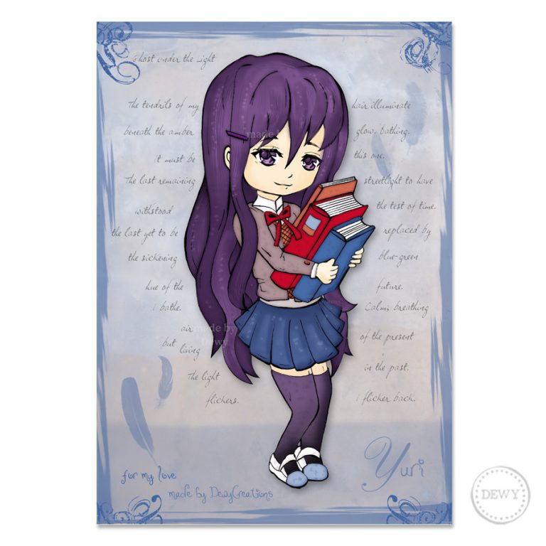 Print Chibi Yuri - Doki Doki Literature Club - €8,50