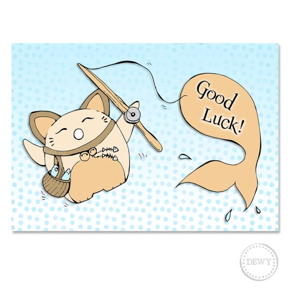 Good luck card with lucky cat - €2,99